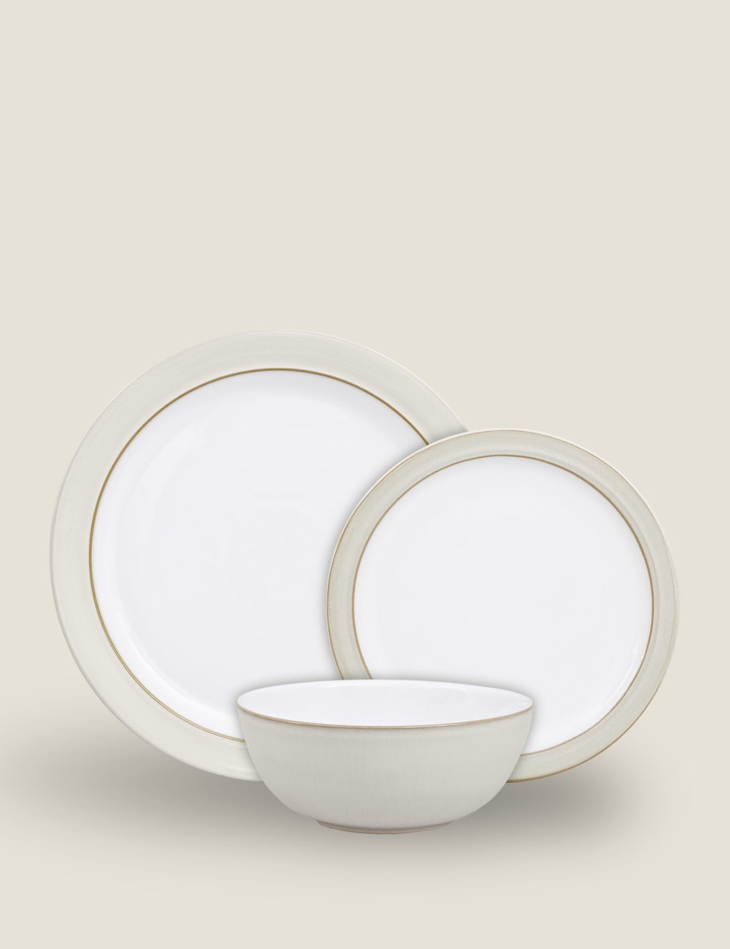 12 Piece Natural Canvas Dinner Set | Denby | M&S