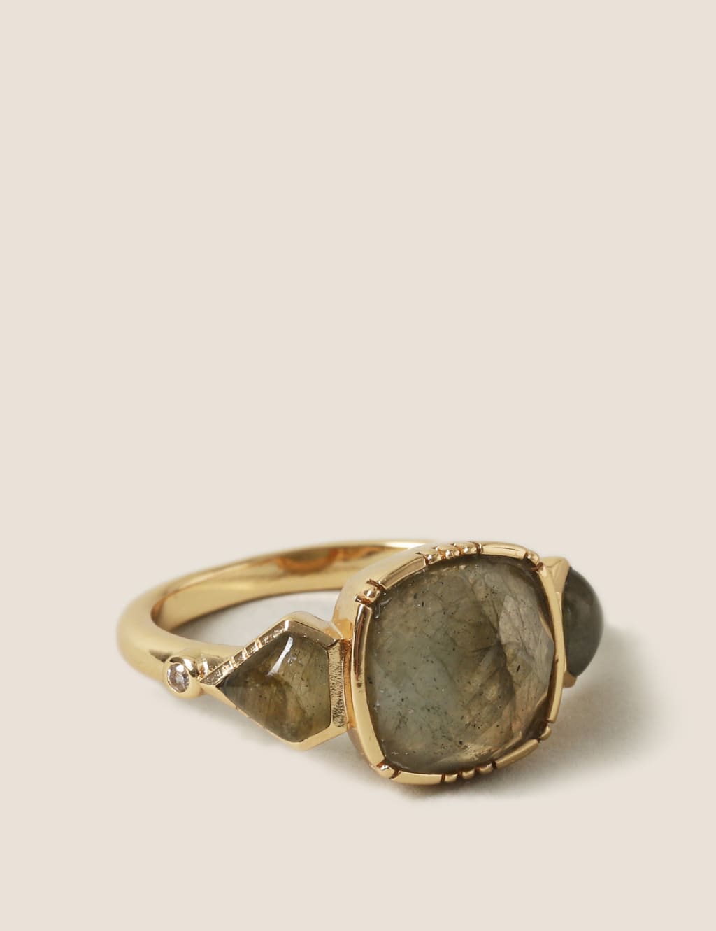 14ct Gold Plated Semi Precious Ring | M&S Collection | M&S
