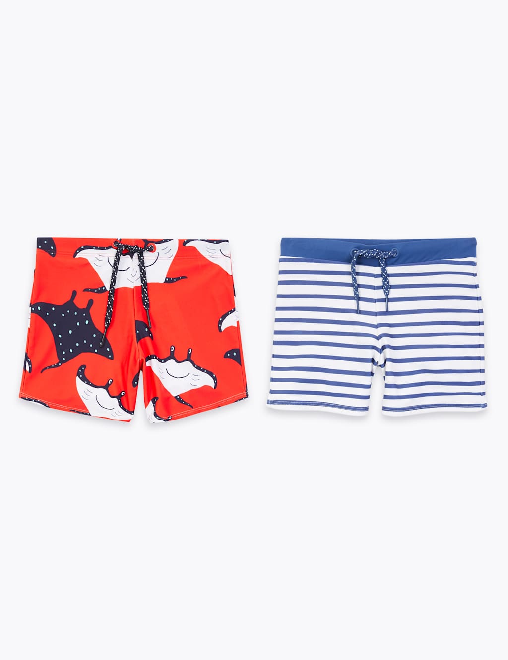 2 Pack Print Swim Trunks (2-7 Yrs) | M&S