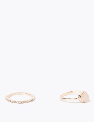 2 Pack Stacked Rings | M&S Collection | M&S