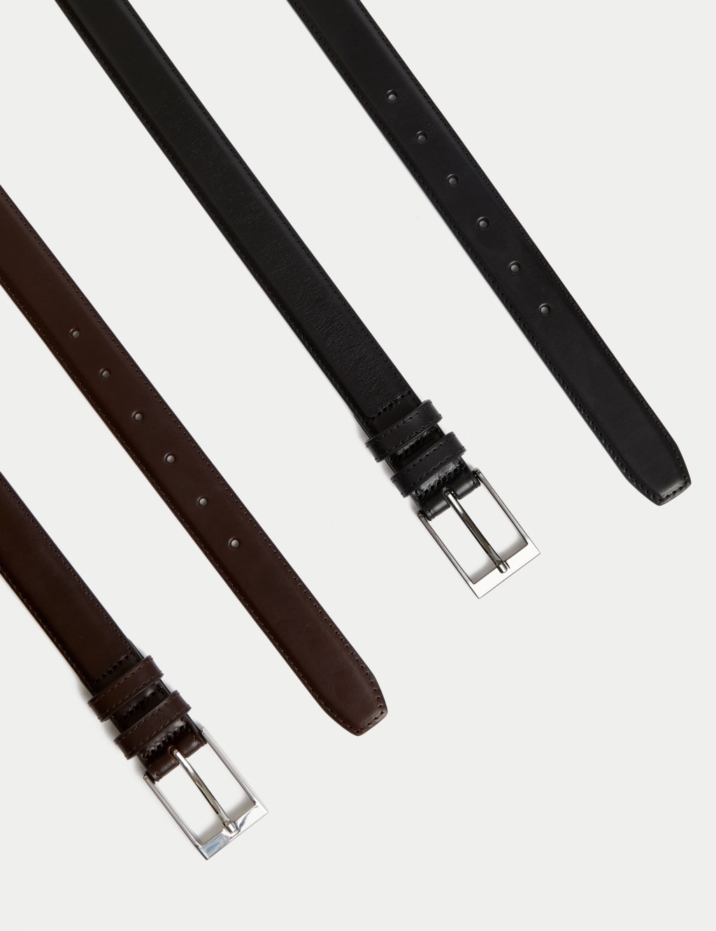 2 Pack Stitch Detail Belts | M&S Collection | M&S