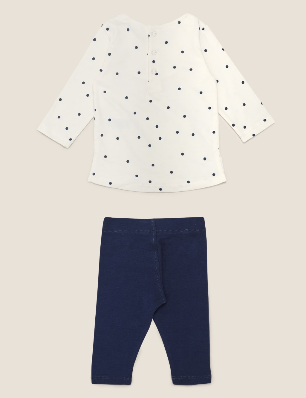 2 Piece Pure Cotton Spotted Outfit (0-3 Yrs) | M&S