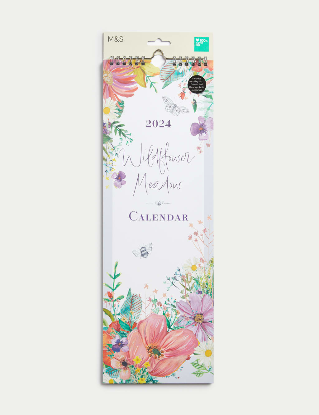 2024 Slimline Calendar - Wildflower Meadows Design | M&S