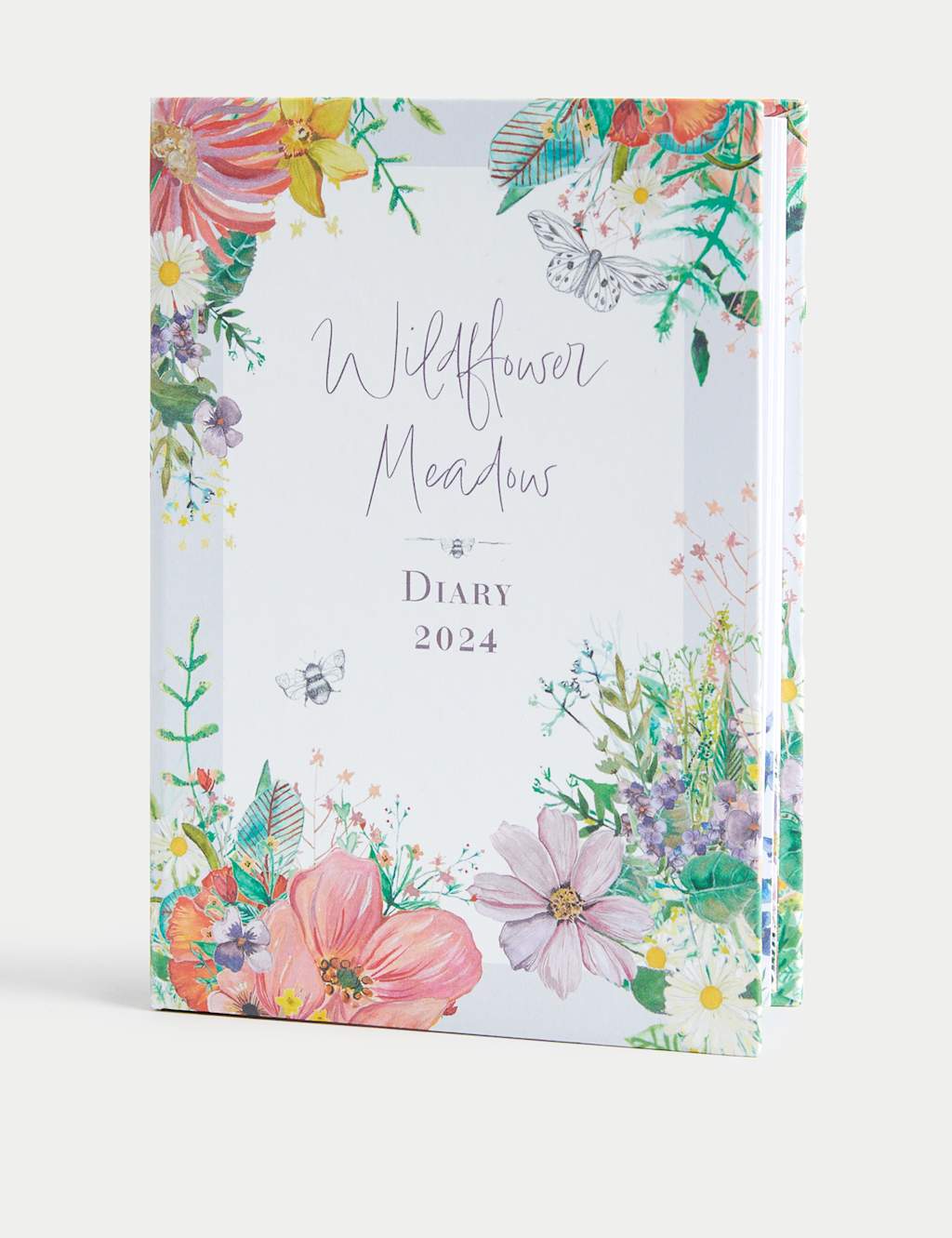 2024 Small A6 Week to View Diary - Wildflower Meadow Design | M&S