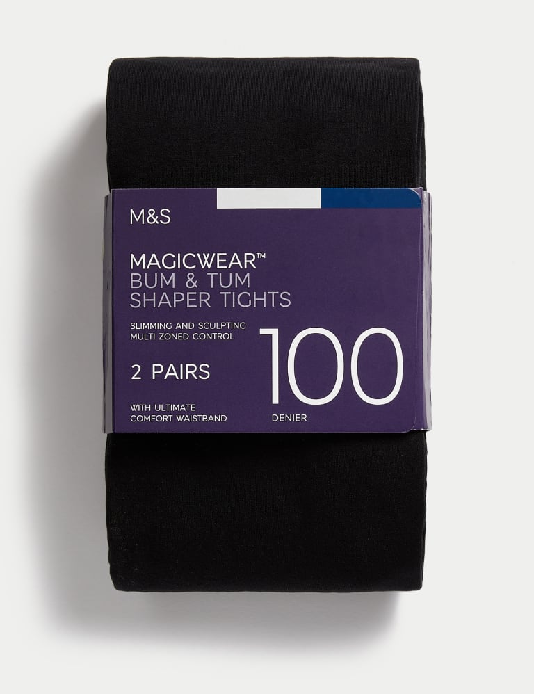 2pk 100 Denier Magicwear™ Opaque Tights | M&S Collection | M&S
