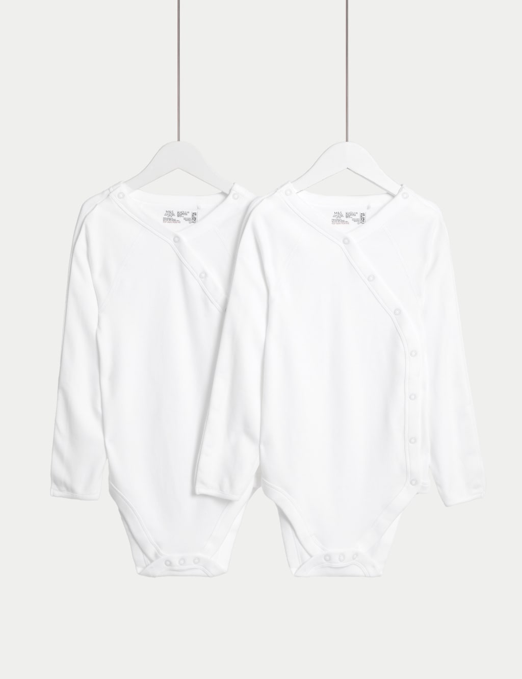 2pk Adaptive Pure Cotton Bodysuits (0 Mths–16 Yrs) | M&S Collection | M&S