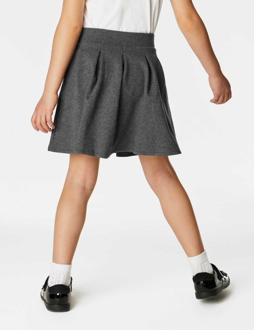 2pk Girls' Jersey Bow School Skirts (2-14 Yrs) | M&S Collection | M&S