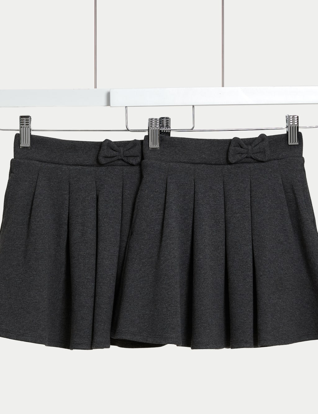 2pk Girls' Jersey Bow School Skirts (2-14 Yrs) | M&S Collection | M&S