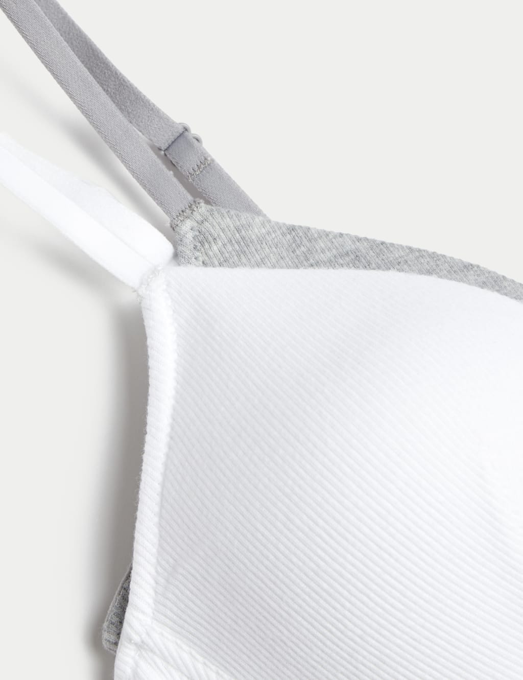 2pk Non Wired Cotton Rich Ribbed First Bras AA-D | M&S Collection | M&S