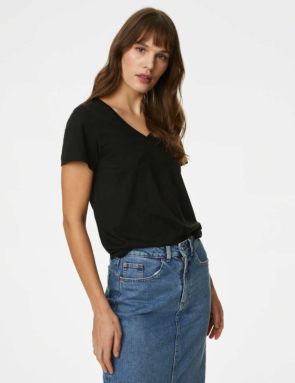 2pk Pure Cotton V-Neck T-Shirts | M&S Collection | M&S