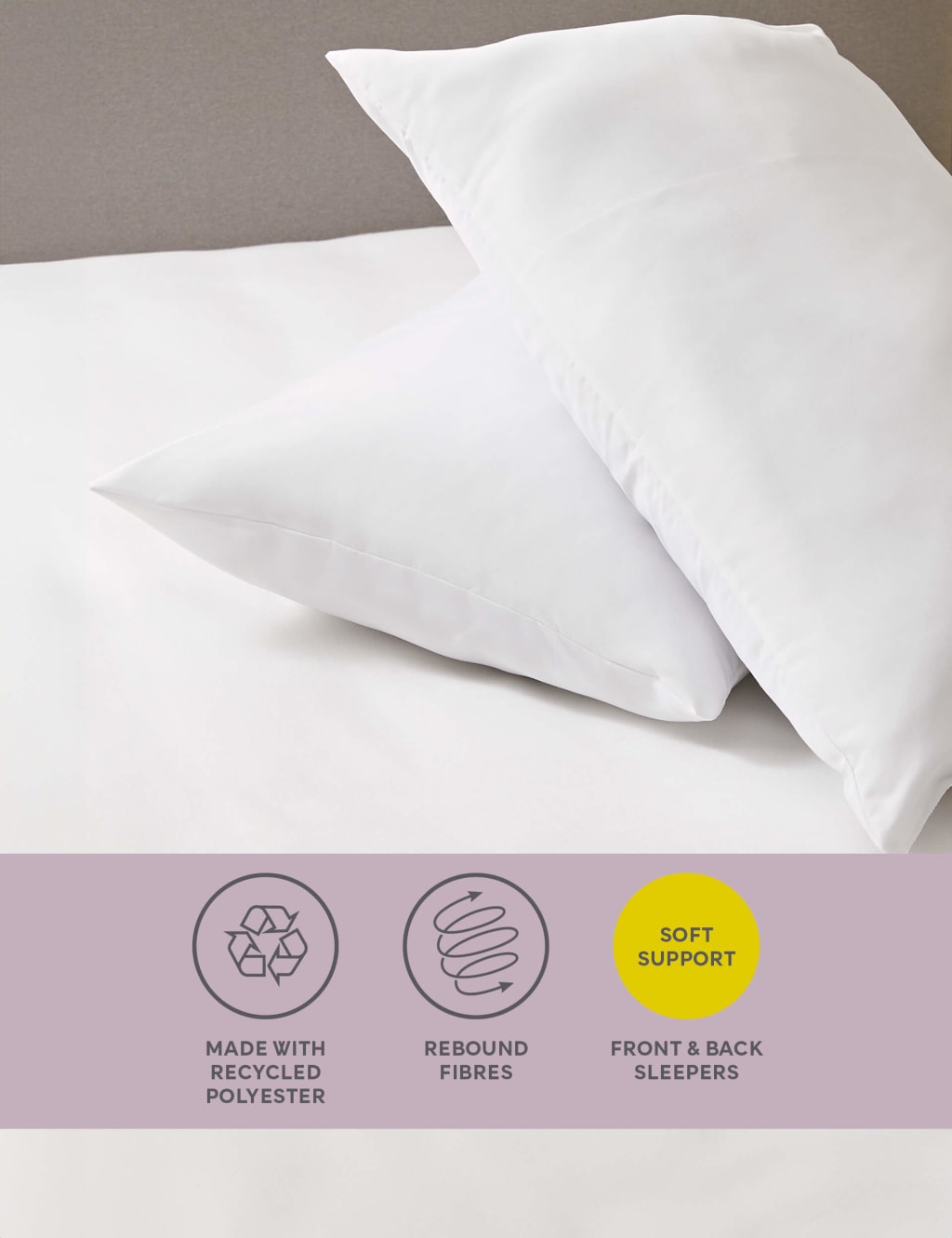 2pk Simply Soft Soft Pillows | M&S Collection | M&S