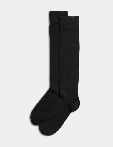 2pk Soft Knee High Socks | M&S Collection | M&S