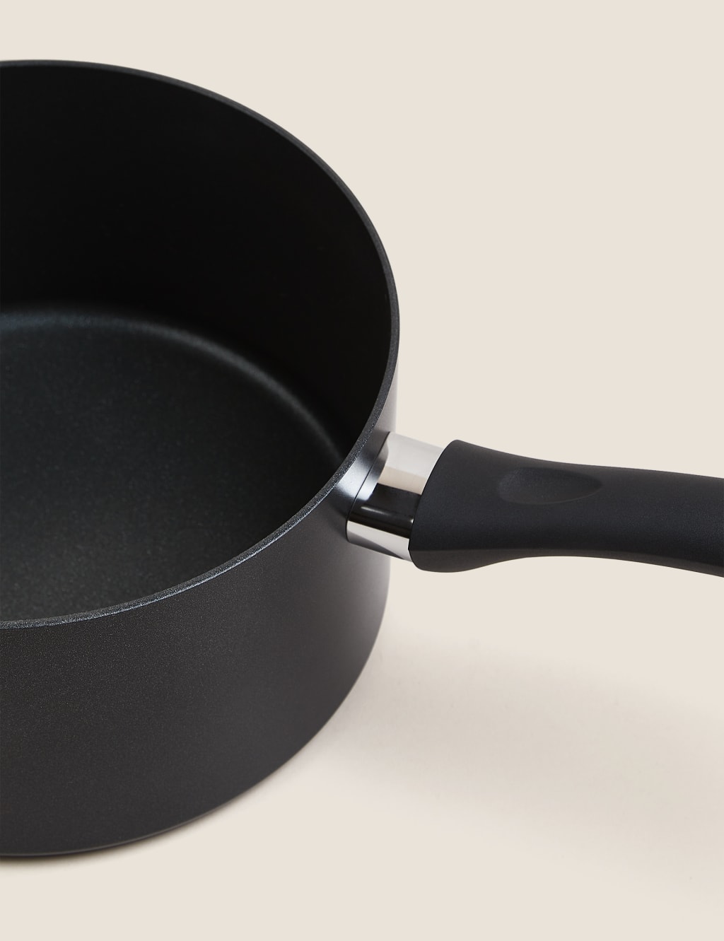 3 Piece Black Aluminium Non Stick Pan Set | M&S Collection | M&S