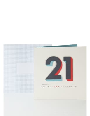 3D Effect 21st Birthday Card | M&S