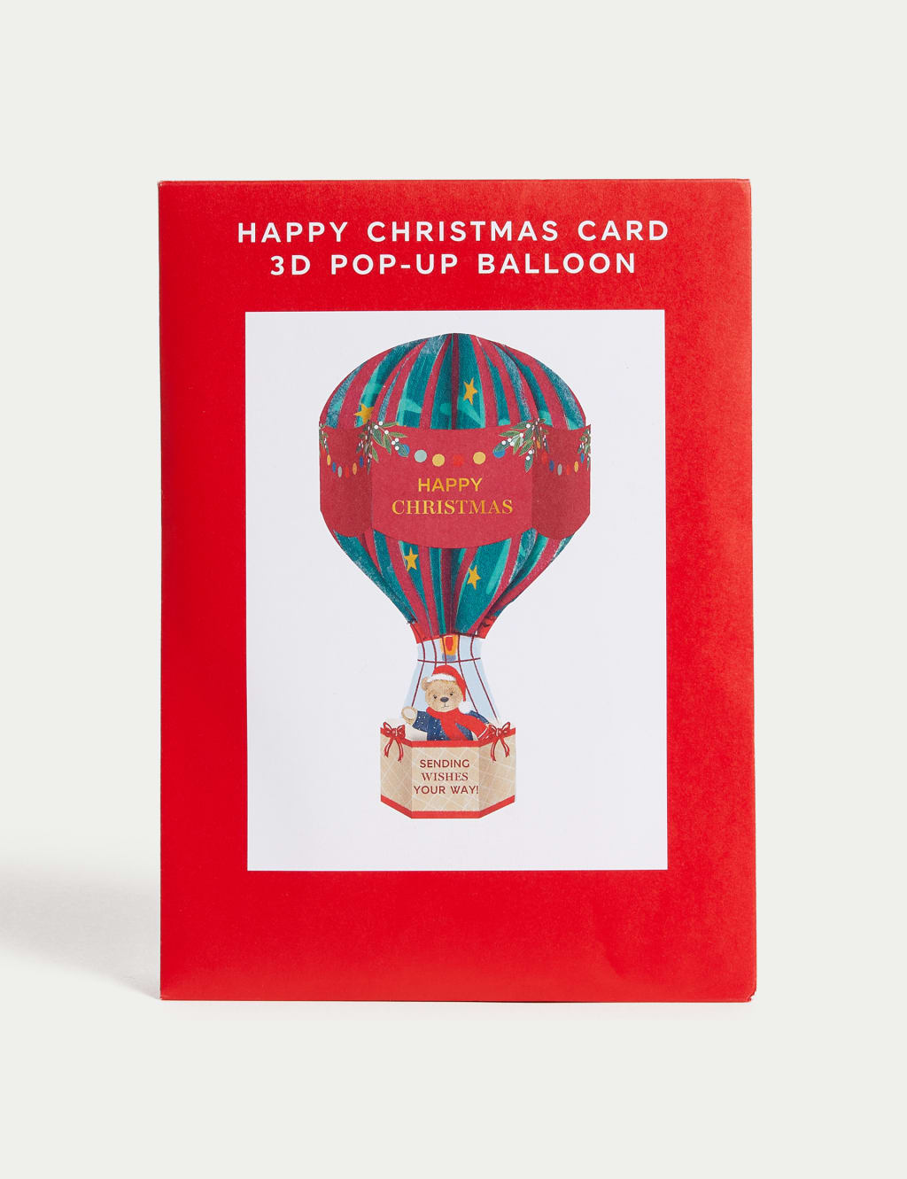 3D Hot Air Balloon Charity Christmas Card | M&S