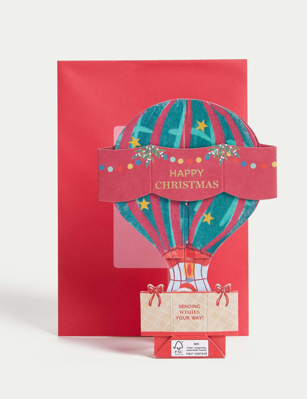 3D Hot Air Balloon Charity Christmas Card | M&S