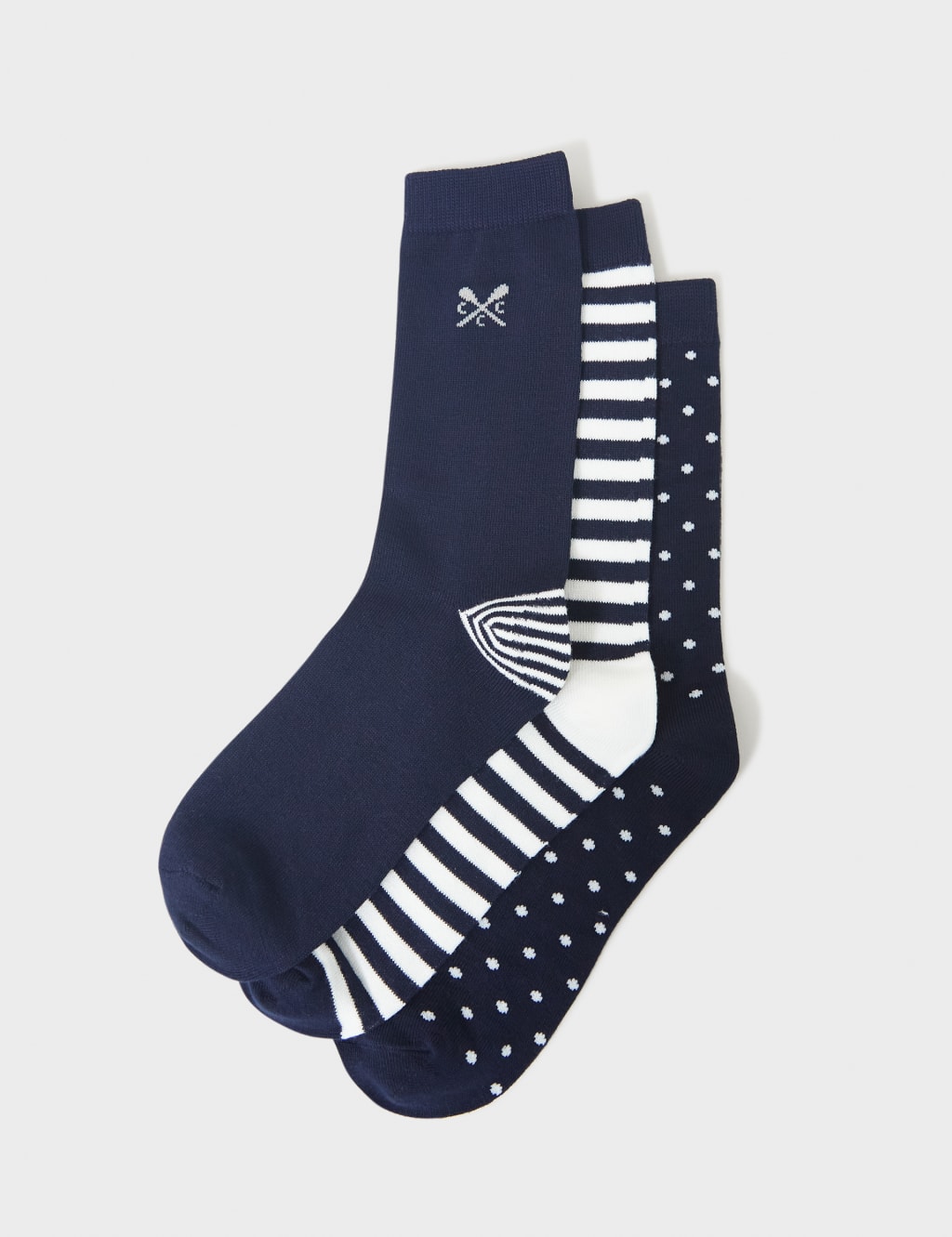 3pk Assorted Socks | Crew Clothing | M&S