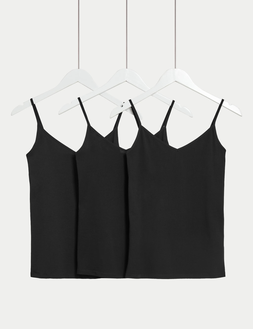 3pk Cotton Rich Strappy Vests | M&S Collection | M&S