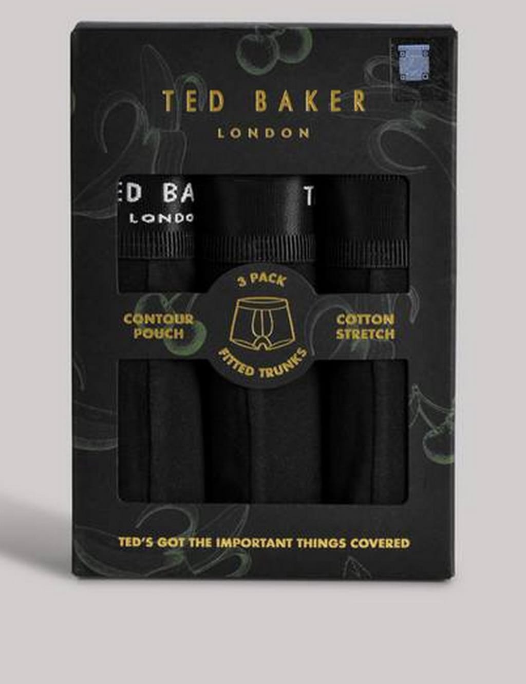 3pk Cotton Stretch Trunks | Ted Baker | M&S