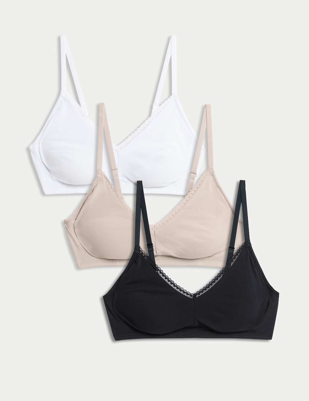 3pk Non Wired Full Cup Bras | M&S Collection | M&S
