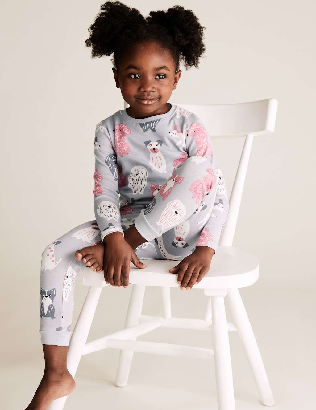 3pk Pure Cotton Dog Print Pyjama Sets (1-7 Yrs) | M&S
