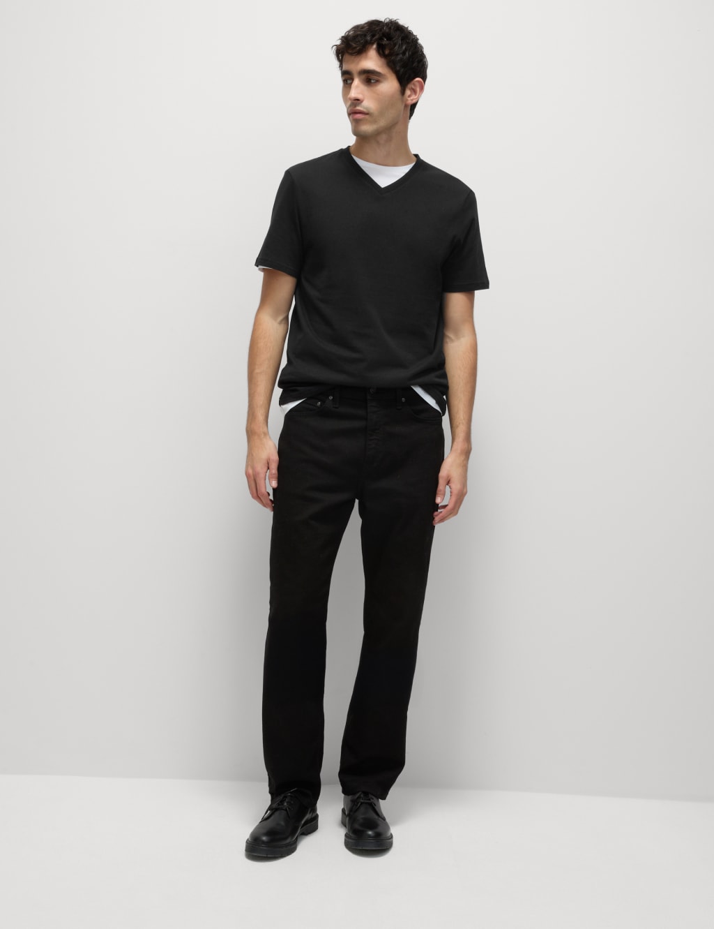 3pk Pure Cotton V-Neck T-Shirts | M&S Collection | M&S