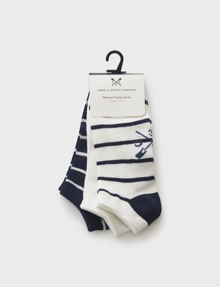 3pk Striped Trainer Socks | Crew Clothing | M&S