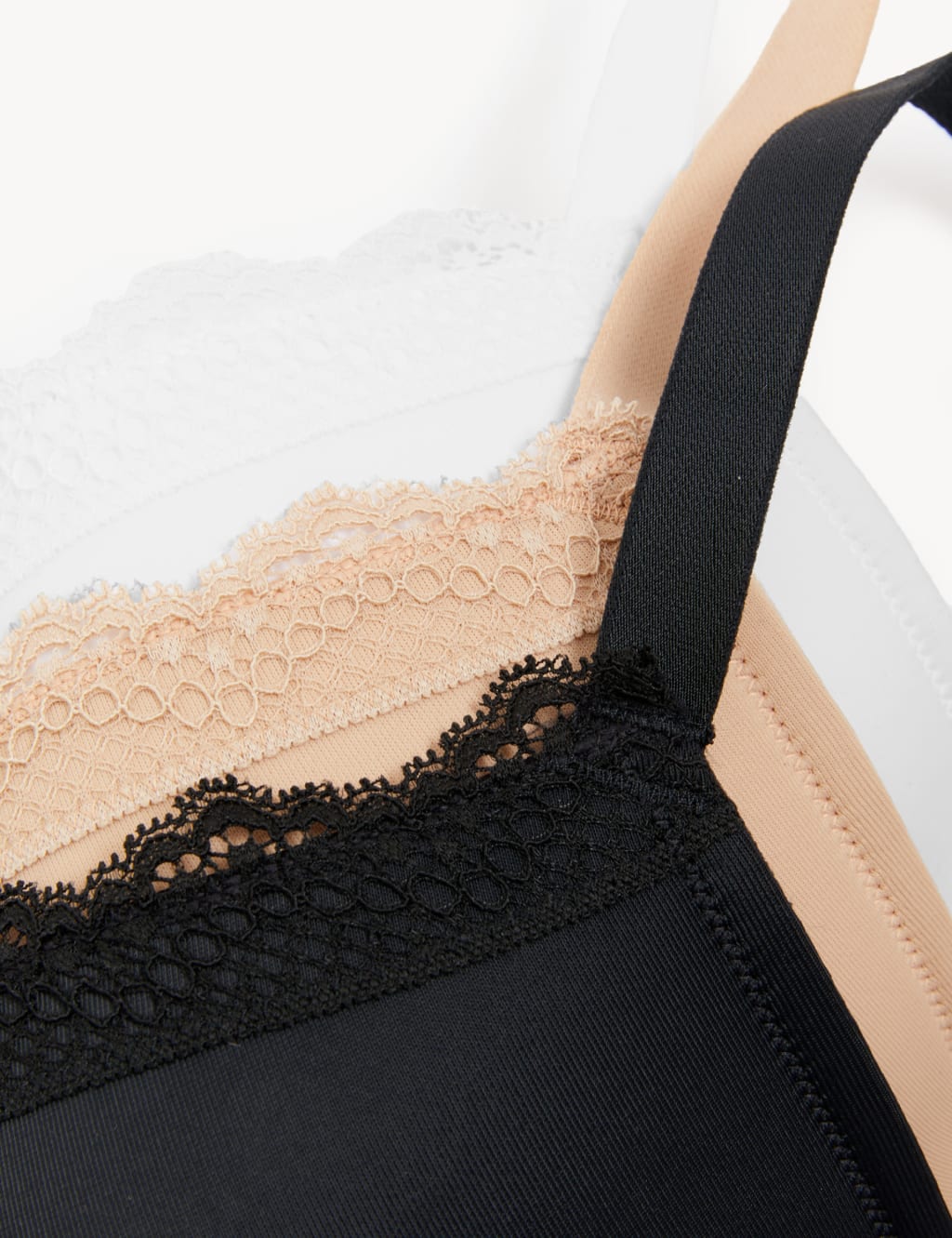 3pk Wired Plunge Bras F-H | M&S Collection | M&S