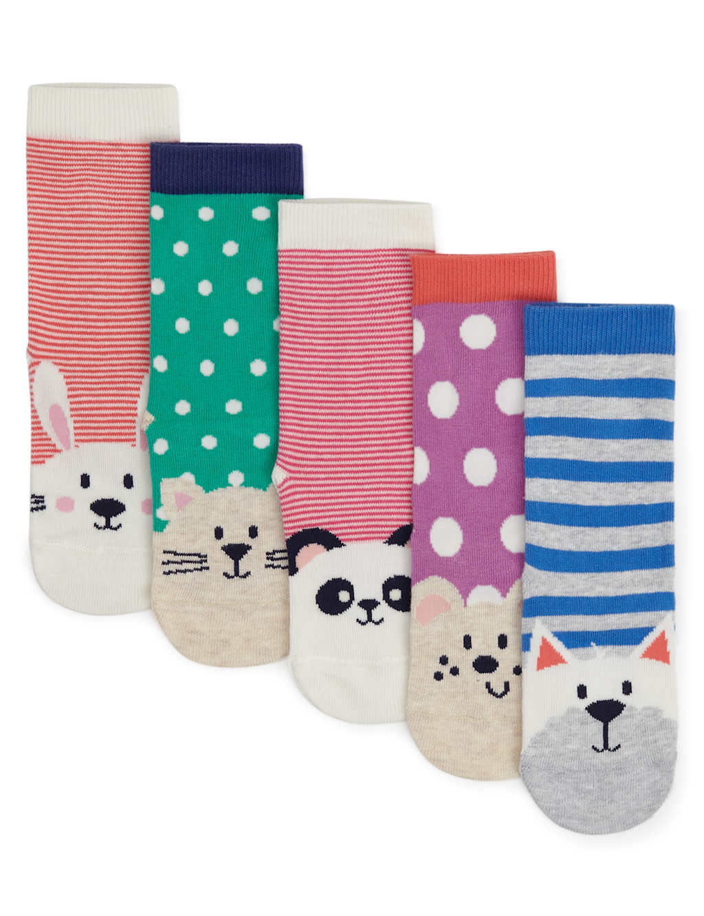 5 Pairs of Freshfeet™ Socks with Silver Technology (1-7 Years) | M&S