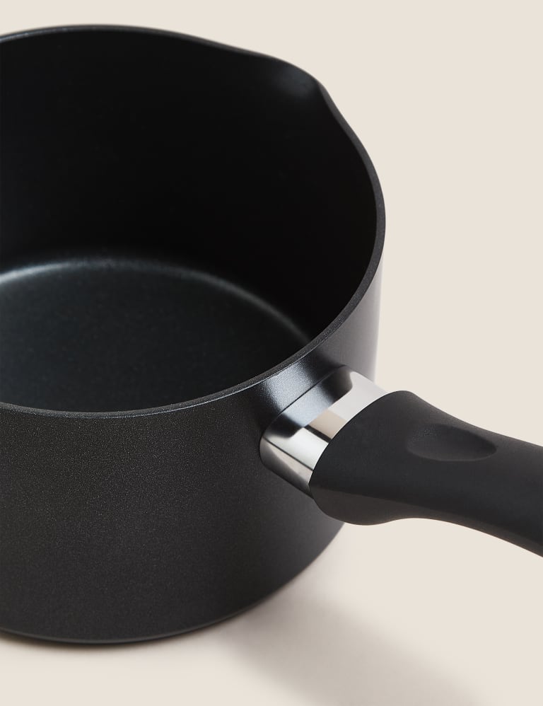 5 Piece Black Aluminium Non Stick Pan Set | M&S Collection | M&S