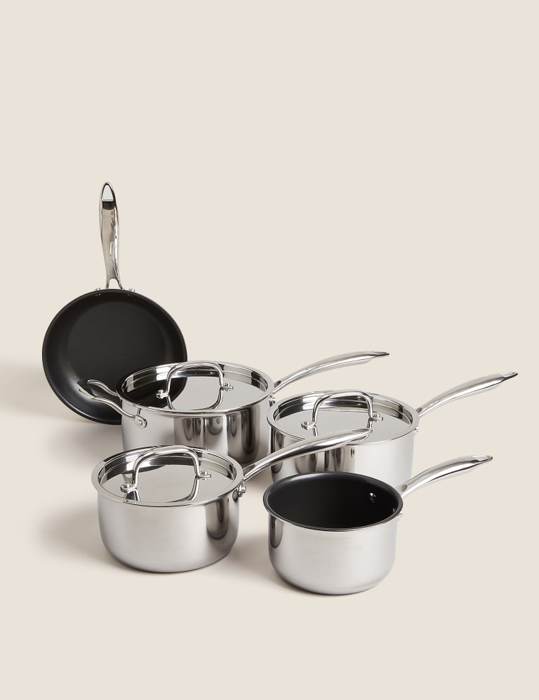 5 Piece Tri Ply Pan Set | M&S Collection | M&S