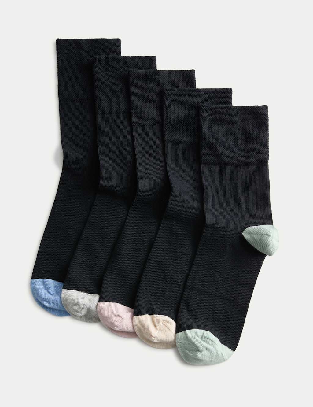 5pk Cotton Rich Soft Top Ankle High Socks | M&S Collection | M&S
