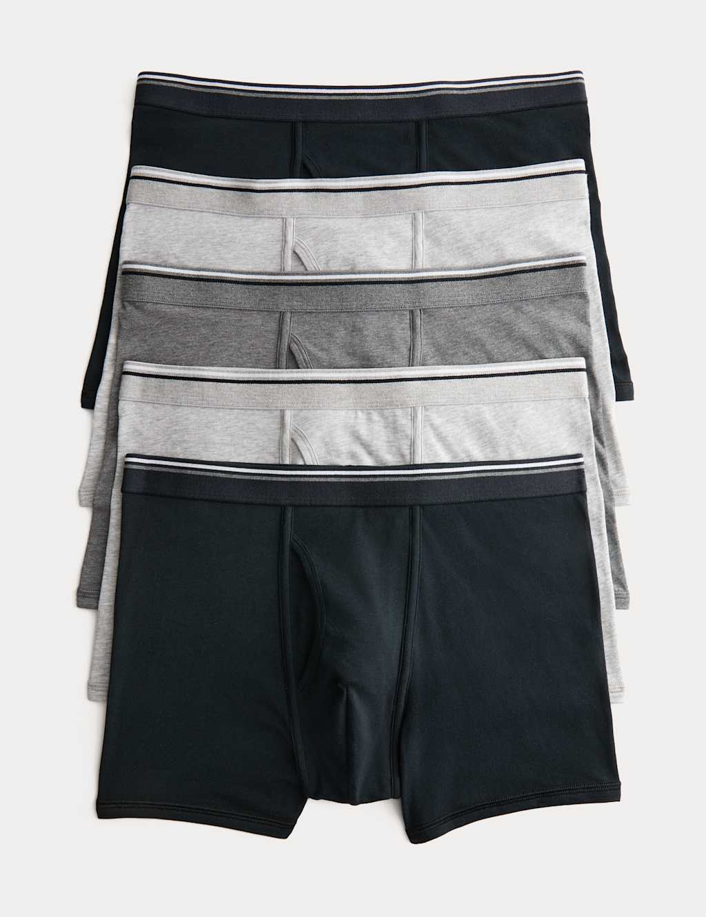5pk Cotton Stretch Cool & Fresh™ Marl Trunks | M&S Collection | M&S