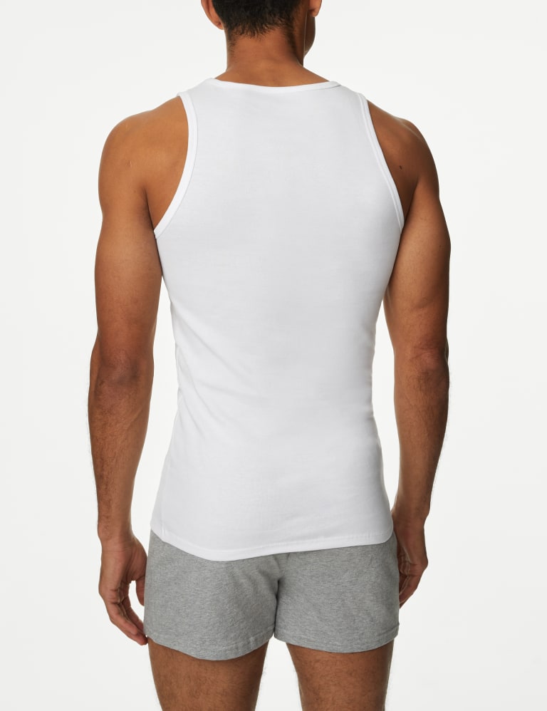 5pk Essential Cotton Sleeveless Vests | M&S Collection | M&S