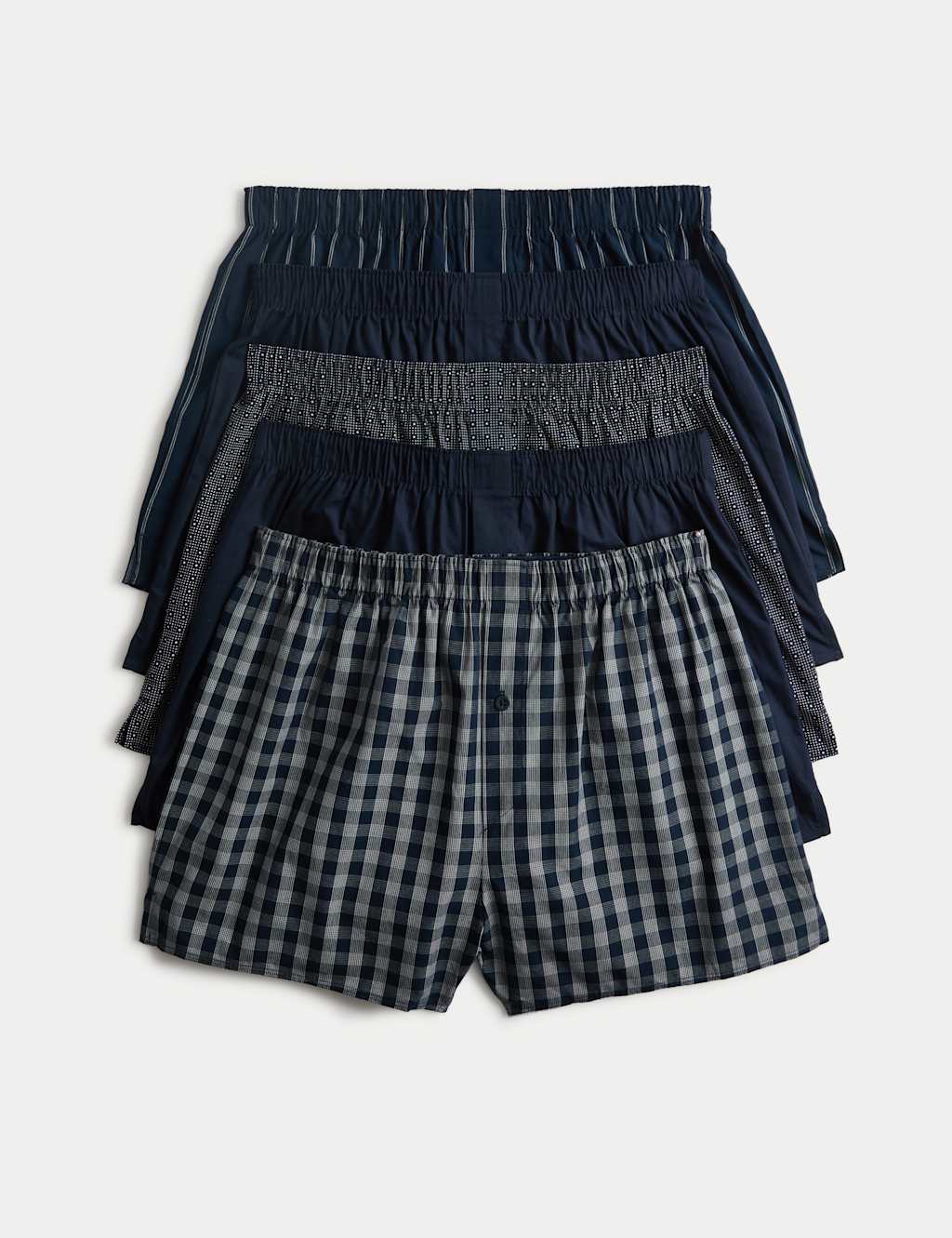 5pk Pure Cotton Assorted Woven Boxers | M&S Collection | M&S