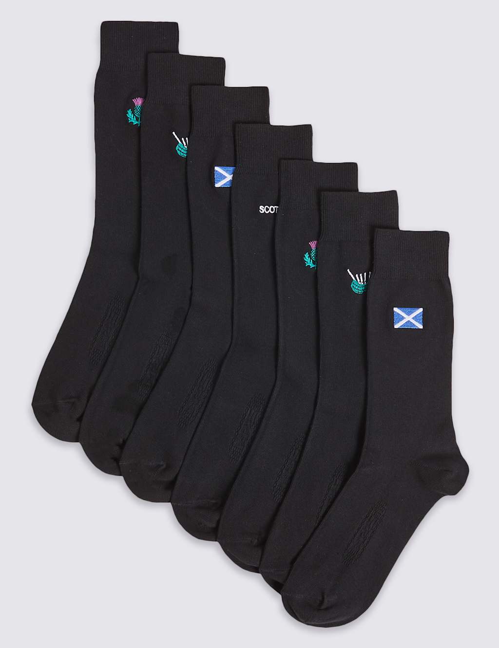 7 Pack Scotland Design Freshfeet™ Socks | M&S Collection | M&S