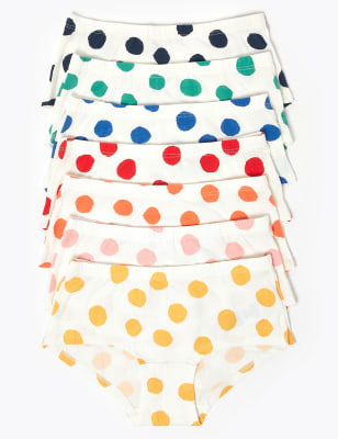 7 Pack Spotty Shorts (2-16 Yrs) | M&S