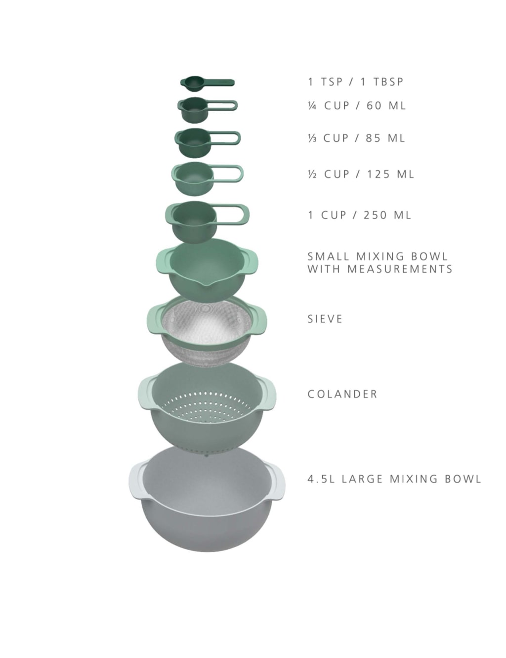 9 Piece Nest™ Plus Bowl Set | Joseph Joseph | M&S