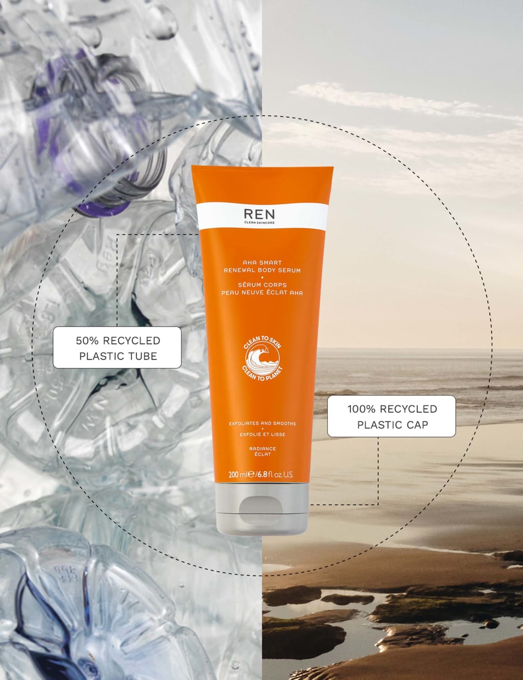 AHA Smart Renewal Body Serum 200ml | REN | M&S