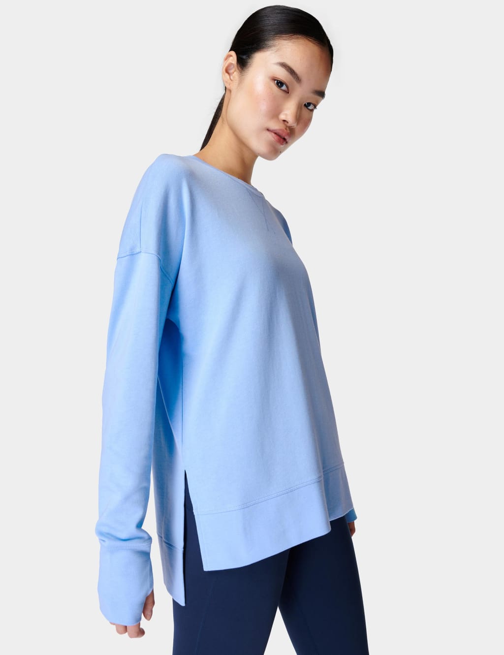 After Class Cotton Blend Longline Sweatshirt | Sweaty Betty | M&S