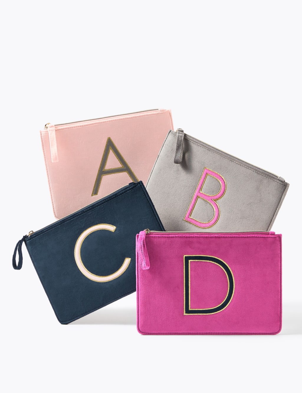 Alphabet Velvet Pouch | M&S Collection | M&S