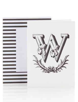 Alphabet W Greeting Card | M&S