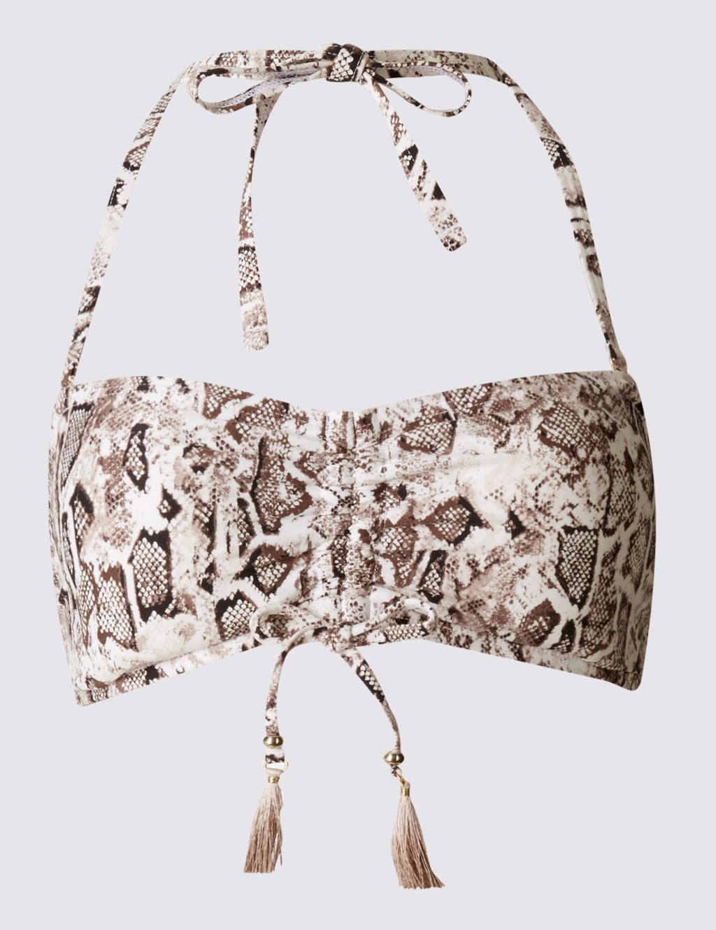 Animal Print Bandeau Bikini Top | M&S Collection | M&S