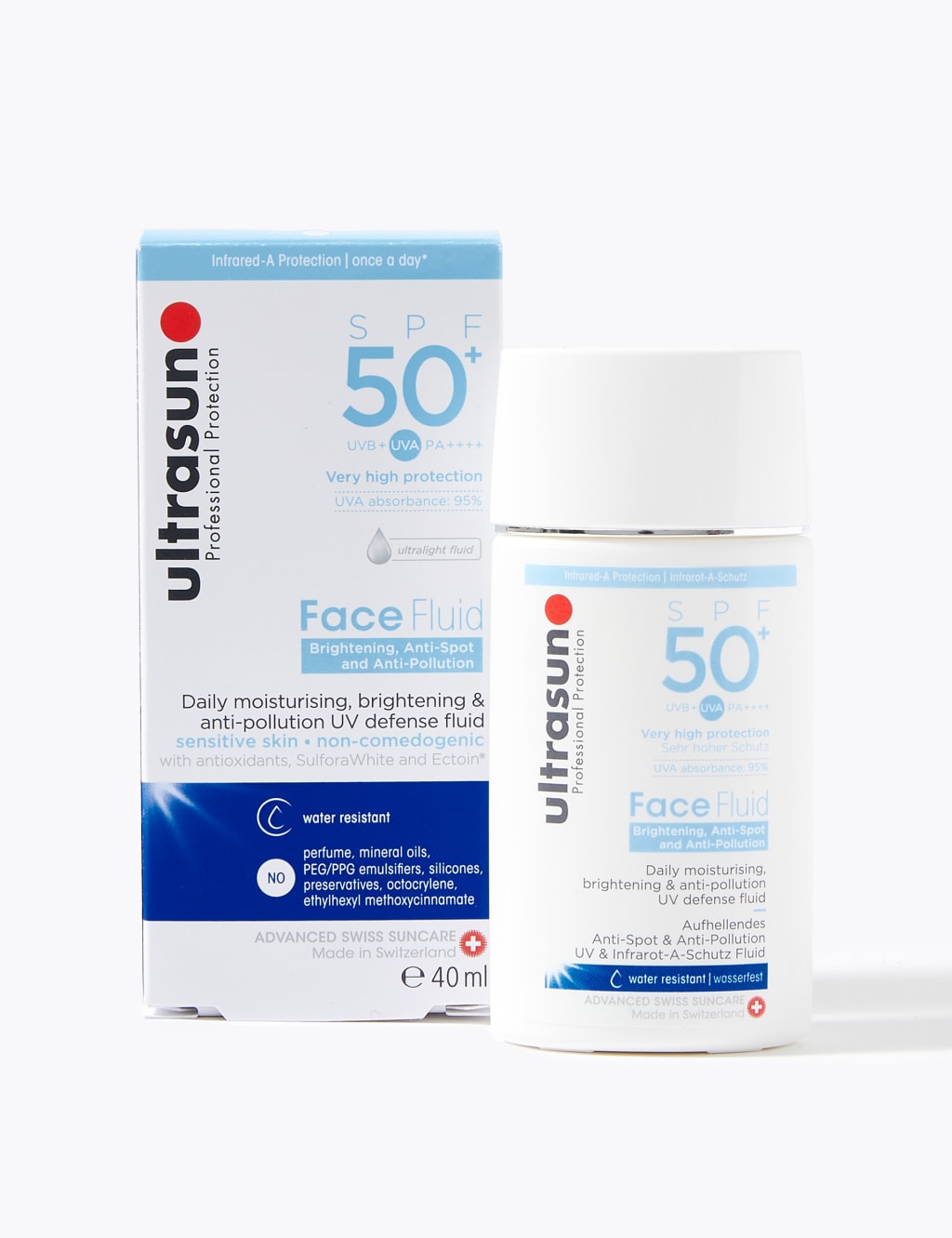 Anti Pollution Face Fluid Lotion SPF 50+ 40ml | Ultrasun | M&S
