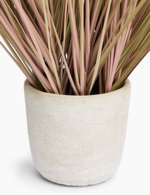 Artificial Pom Pom Grass in Pot | M&S