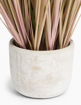 Artificial Tall Pom Pom Grass in Pot | M&S