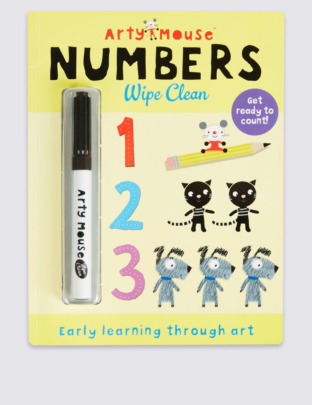 Arty Mouse Numbers Wipe Clean Book | M&S
