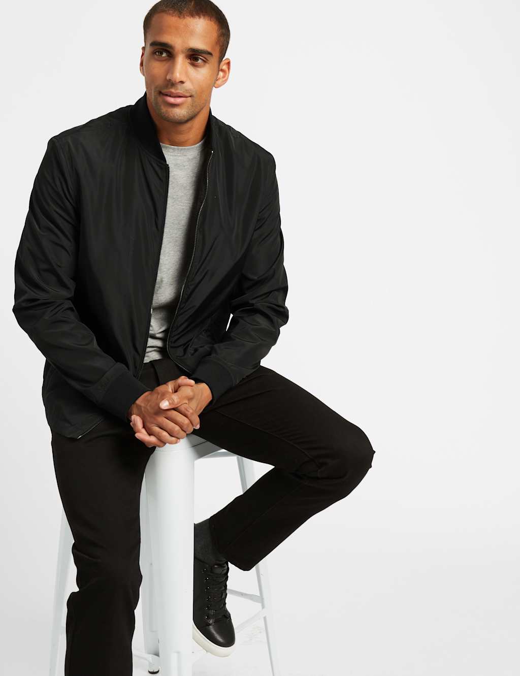 Baseball Neck Bomber Jacket | M&S Collection | M&S