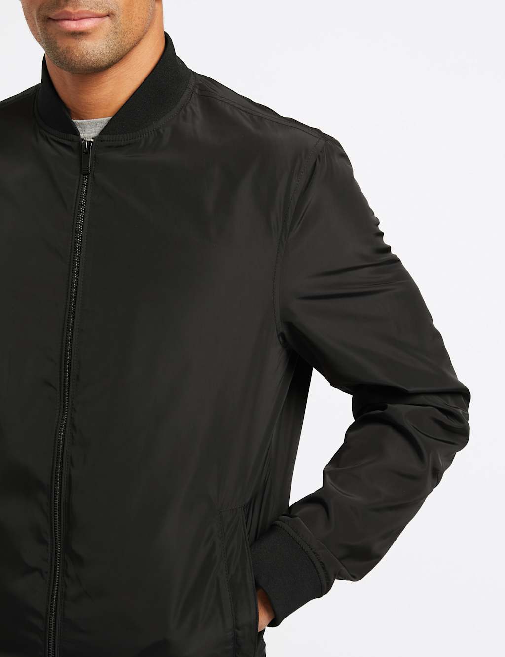 Baseball Neck Bomber Jacket | M&S Collection | M&S