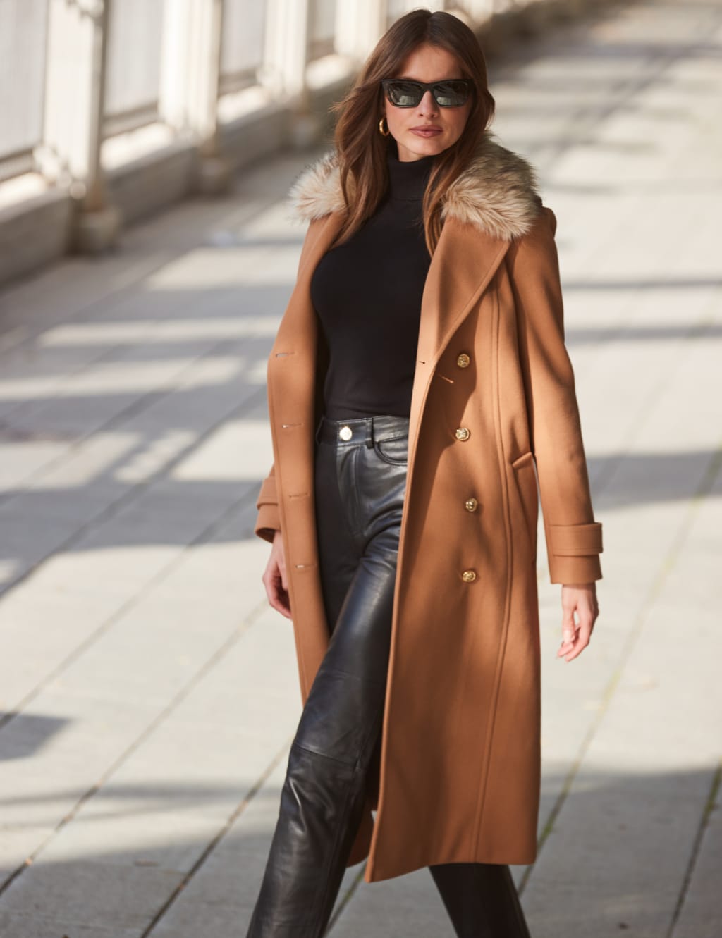 Belted Collared Longline Tailored Coat | SOSANDAR | M&S